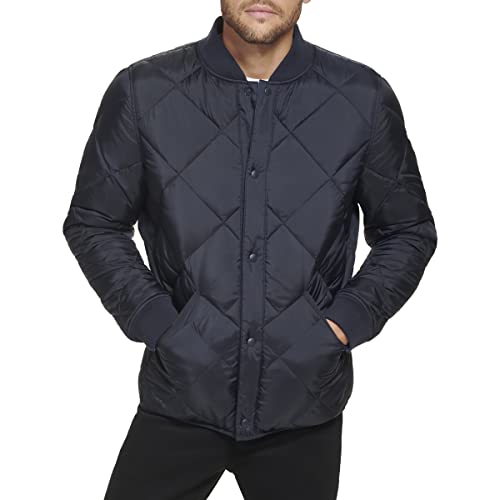 Calvin Klein Men's Reversible Diamond Quilted Jacket, True Navy, Medium