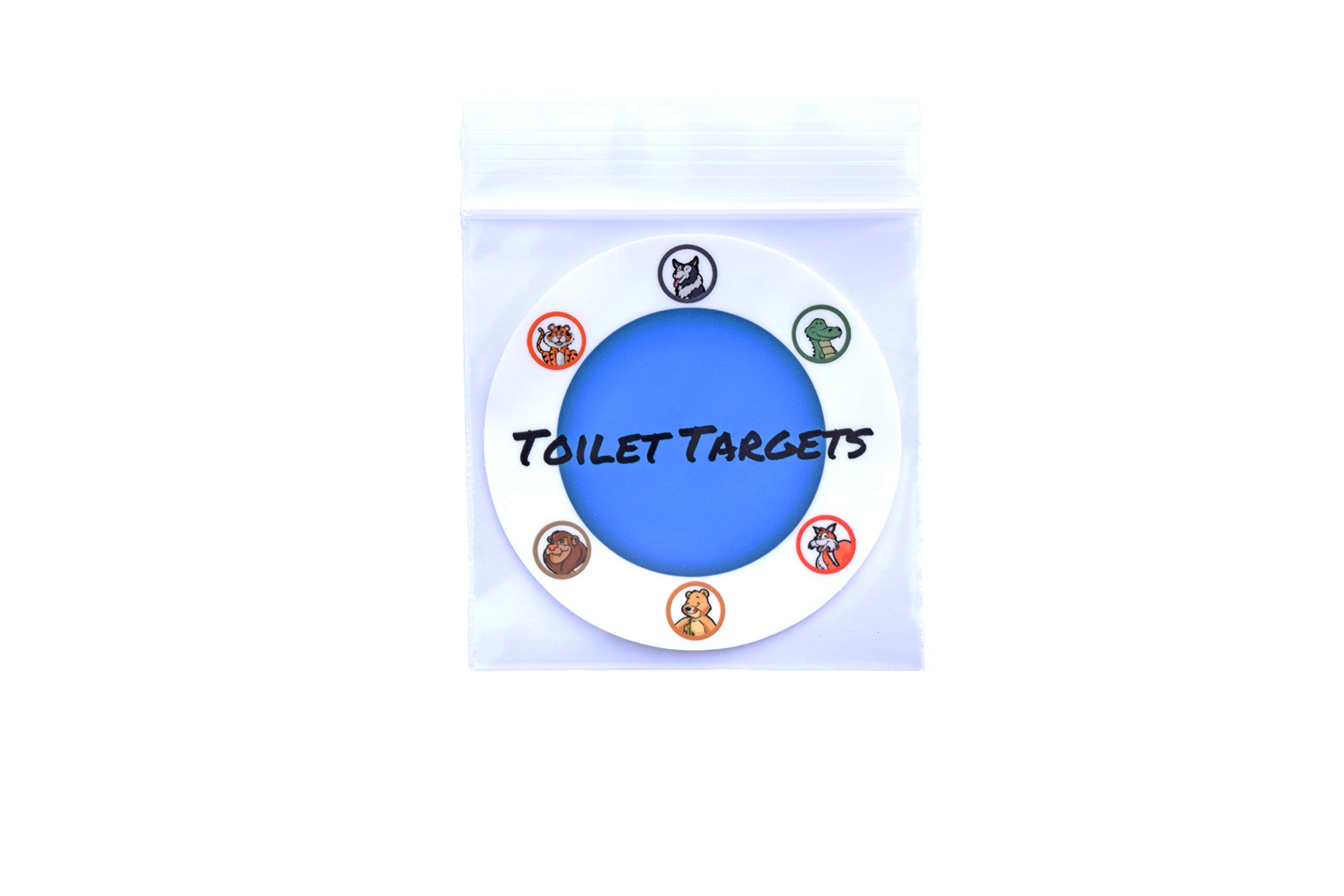 75 Pack Toilet Targets for Boys, Potty Training Flushable Animal Target, 2 X 2 Inch Paper Tinkle Targets for Boys, 100% Biodegradable and Sewage Safe Pee Targets for Boys Training
