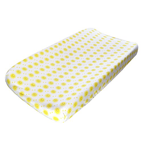Hello Spud - Yellow Sunshine Changing Pad Cover Organic Cotton Jersey - Super Soft