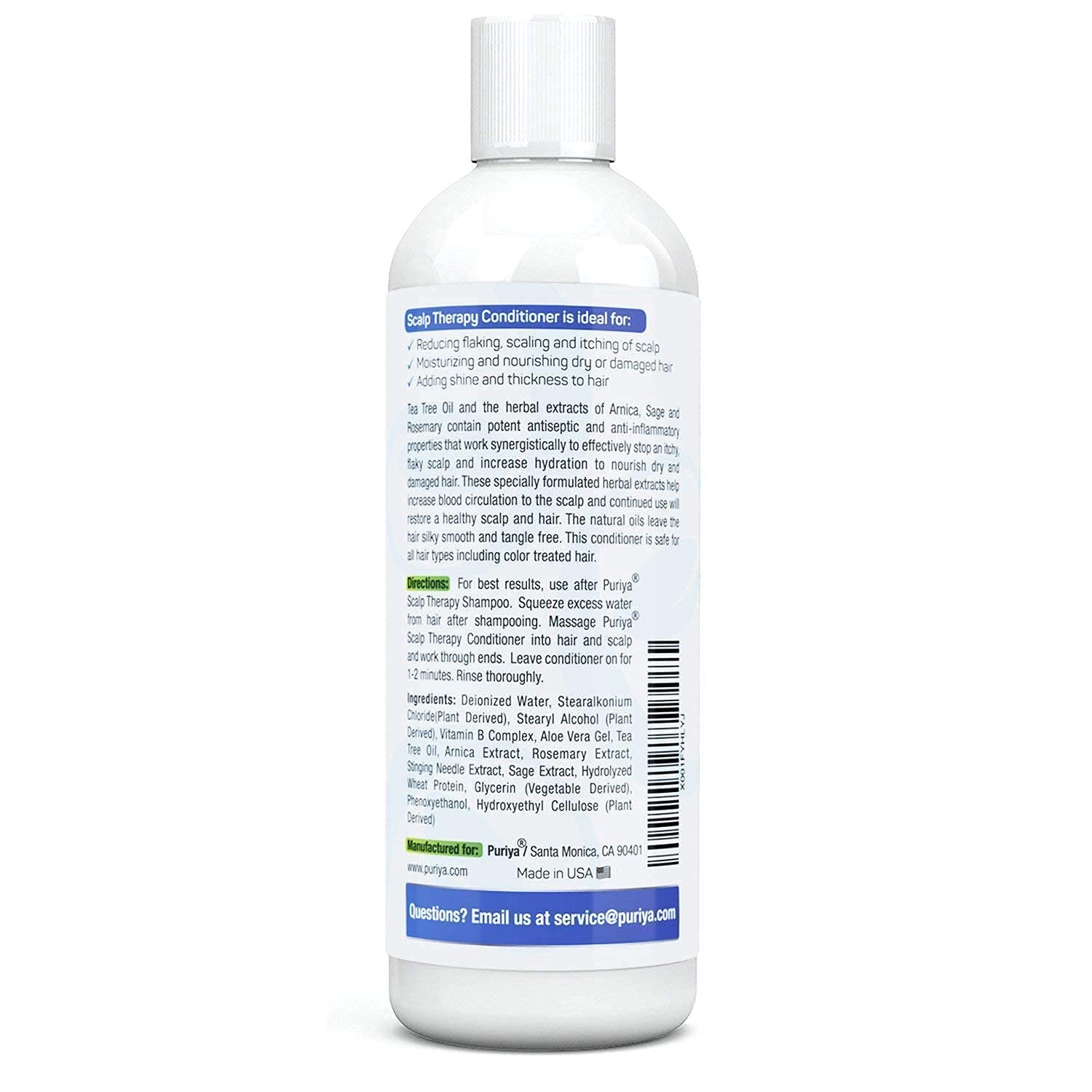 Puriya Tea Tree Shampoo and Conditioner Bundle Set for Itchy, Flaky and Dry Scalp, Sulfate and Paraben Free
