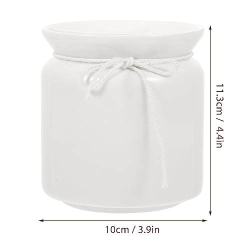 BESTonZON Ceramic Canister Ceramic Food Storage Jar Seasoning Pot Salt Pepper Jar Seal Lid Cute Candy Cookie Kitchen Canister Grease Container Sugar Bowl 500ml Ceramic Sugar Jar