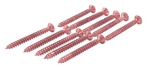 CRL Antique Brushed Copper #10 x 2" Wall Mounting Flat Head Phillips Sheet Metal Screw - Package