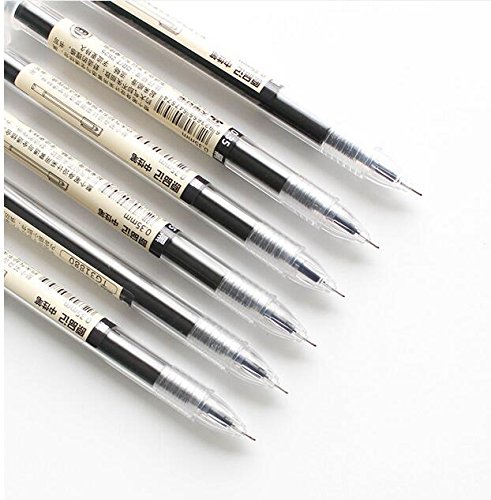 Gel ink Pen 0.35mm Black Liquid Ink Rollerball Pens Quick Drying fine point Pens Ballpoint Maker Pen Premium School Office student Exam Writing Stationery Supply 12 Pcs/Set (Black)