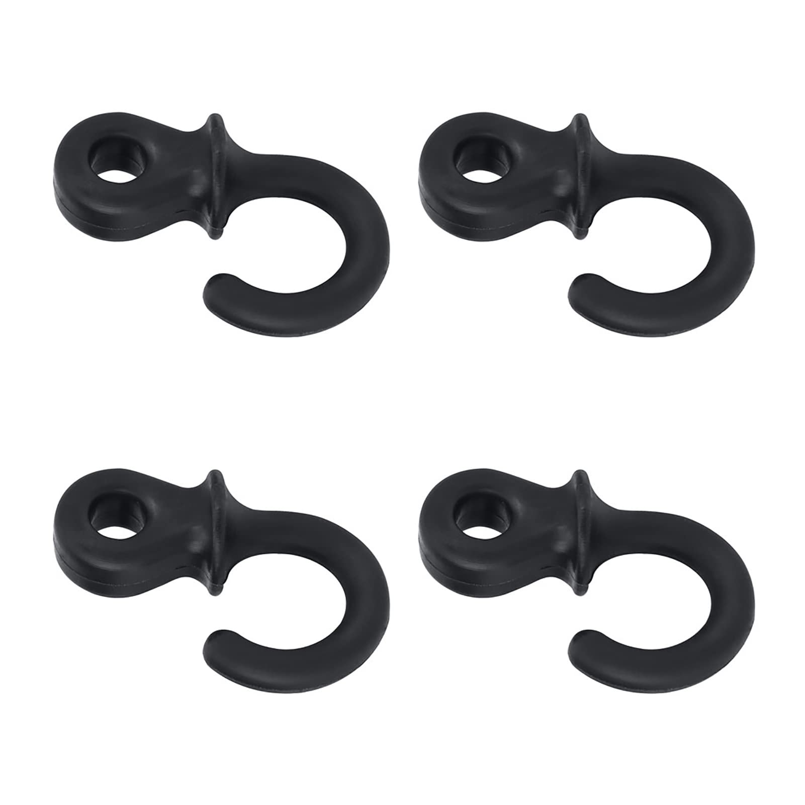 4Pcs Tail Silencers, Rubber Archery String Stabilizer for Compound Bow String Stabilizer Vibration Damper Shock Absorber(Black)