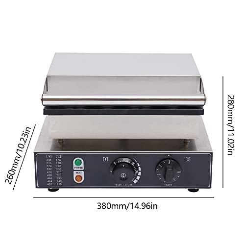 BEYANEE Commercial Waffle Maker,Belgian Waffle Maker 1600W 110V,Electric Waffle Maker Machine Stainless Steel, Waffle Maker for Hotel Restaurant Bakery Coffee Shop