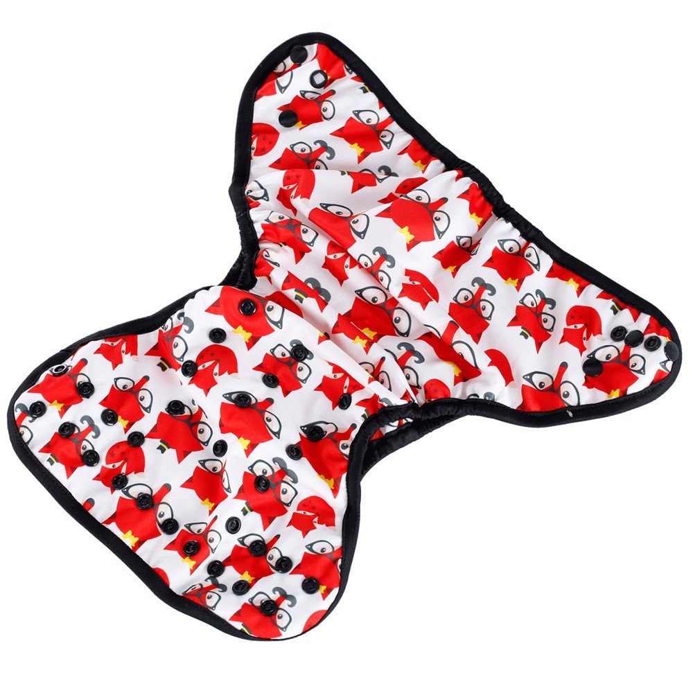 simfamily One Size Fit All Baby Reusable Waterproof Diaper Nappy Cover Double Gussets