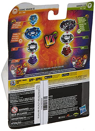 BEYBLADE Burst Rise Hypersphere Dual Pack Cosmic Kraken K5 and Gargoyle G5 -- 2 Right-Spin Battling Top Toys, Ages 8 and Up