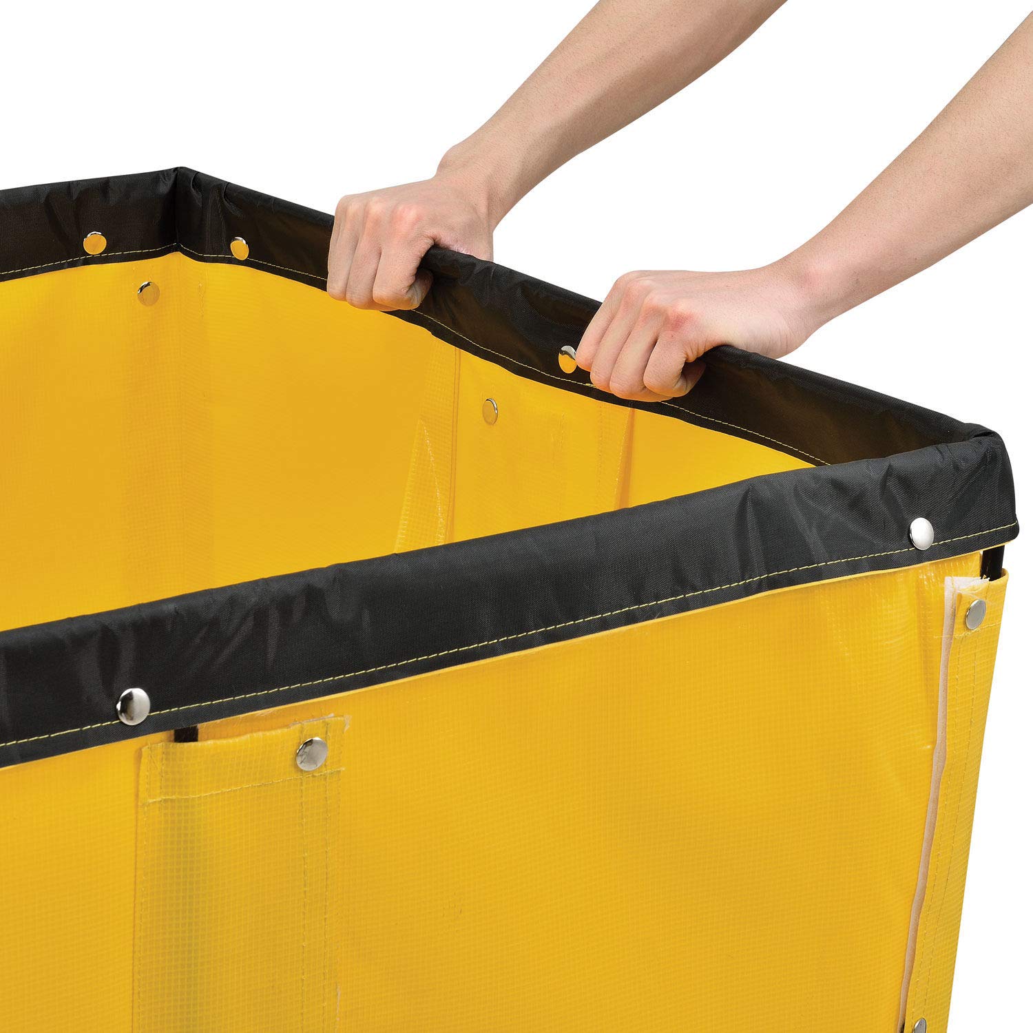 Global Industrial 20 Bushel, Yellow Vinyl Basket Bulk Truck, Unassembled