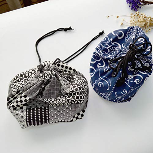 UPKOCH 3pcs Lunch Tote Bag Japanese Drawstring Bento Pouch Portable Bento Storage Bag Lunch Handy Bags for Outdoor Office School