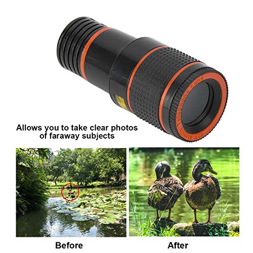 Cell Phone Camera Lens, Professional 12X Telephoto Lens, Telescopic Focusing Universal Phone Camera Lens for Mobile Phone Tablet Cell Phone Lens