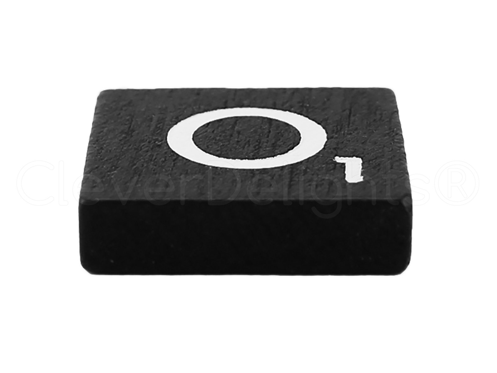 CleverDelights 100 Wood Letter Tiles - Black Color - Complete Set - Game Replacement Pieces