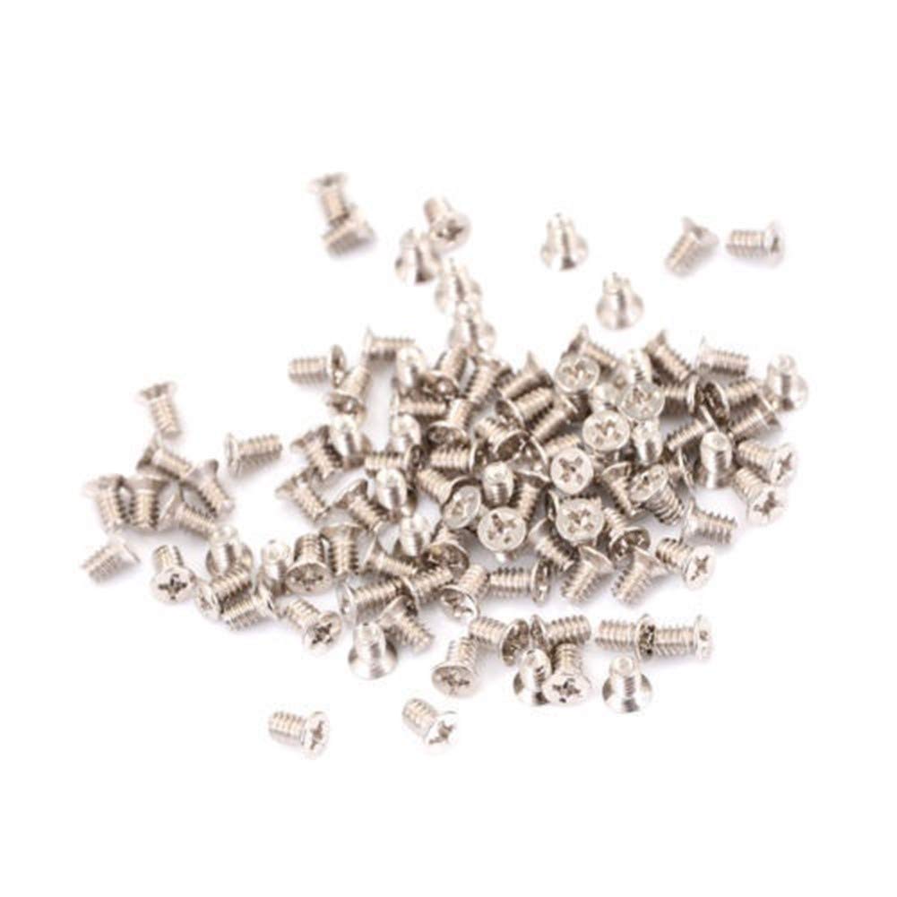 WUXUN 100pcs PC Case 32 * 6mm Hard Drive HDD Caddy Hot Swap Server Tray Mount Screw Flat Countersunk Head Computer (Color : Silver)