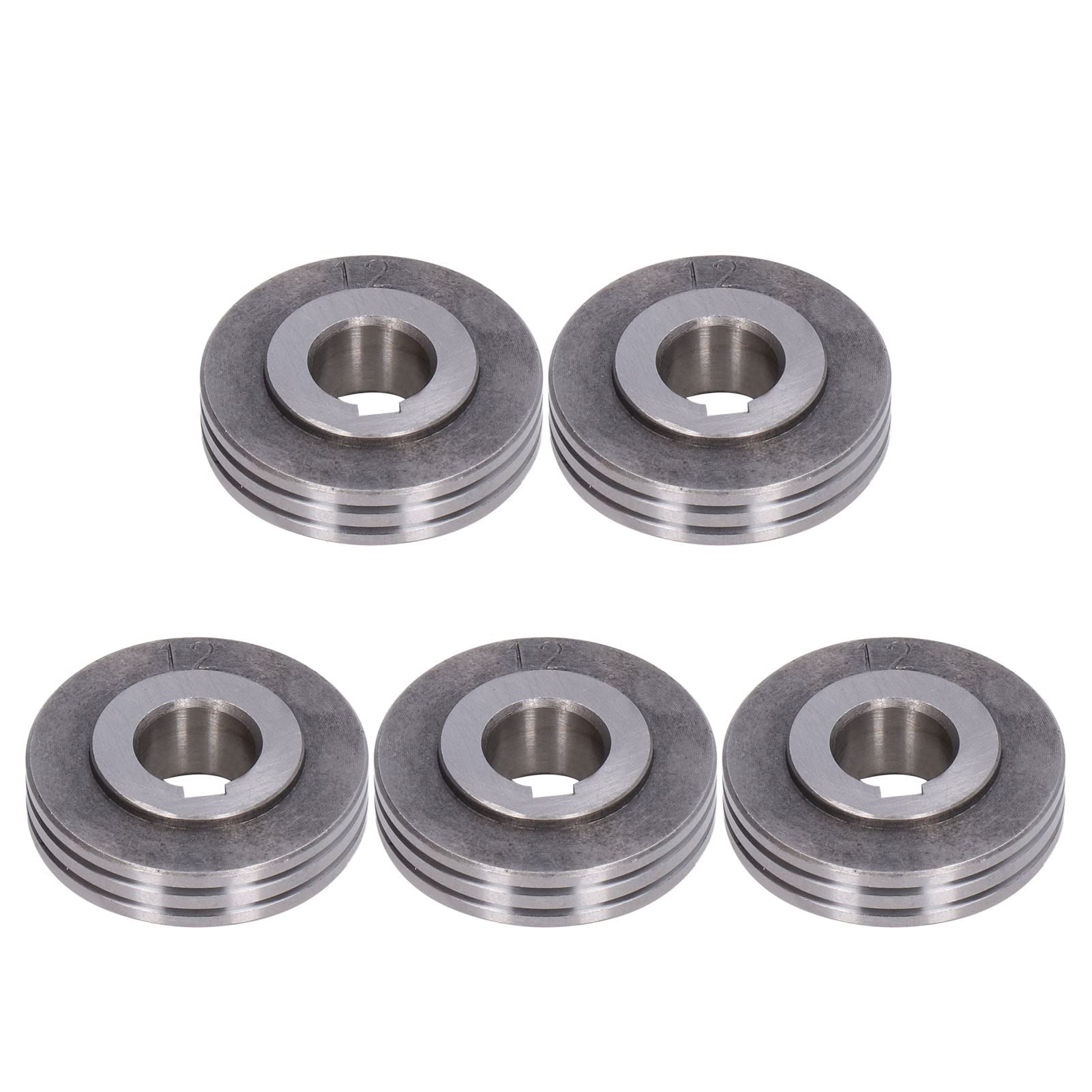 5Pcs Welder Wire Feed Roller 1.2‑1.2mm Groove Bearing Steel Wire Feeding Guide Wheel for OTC MIG Welding Machine