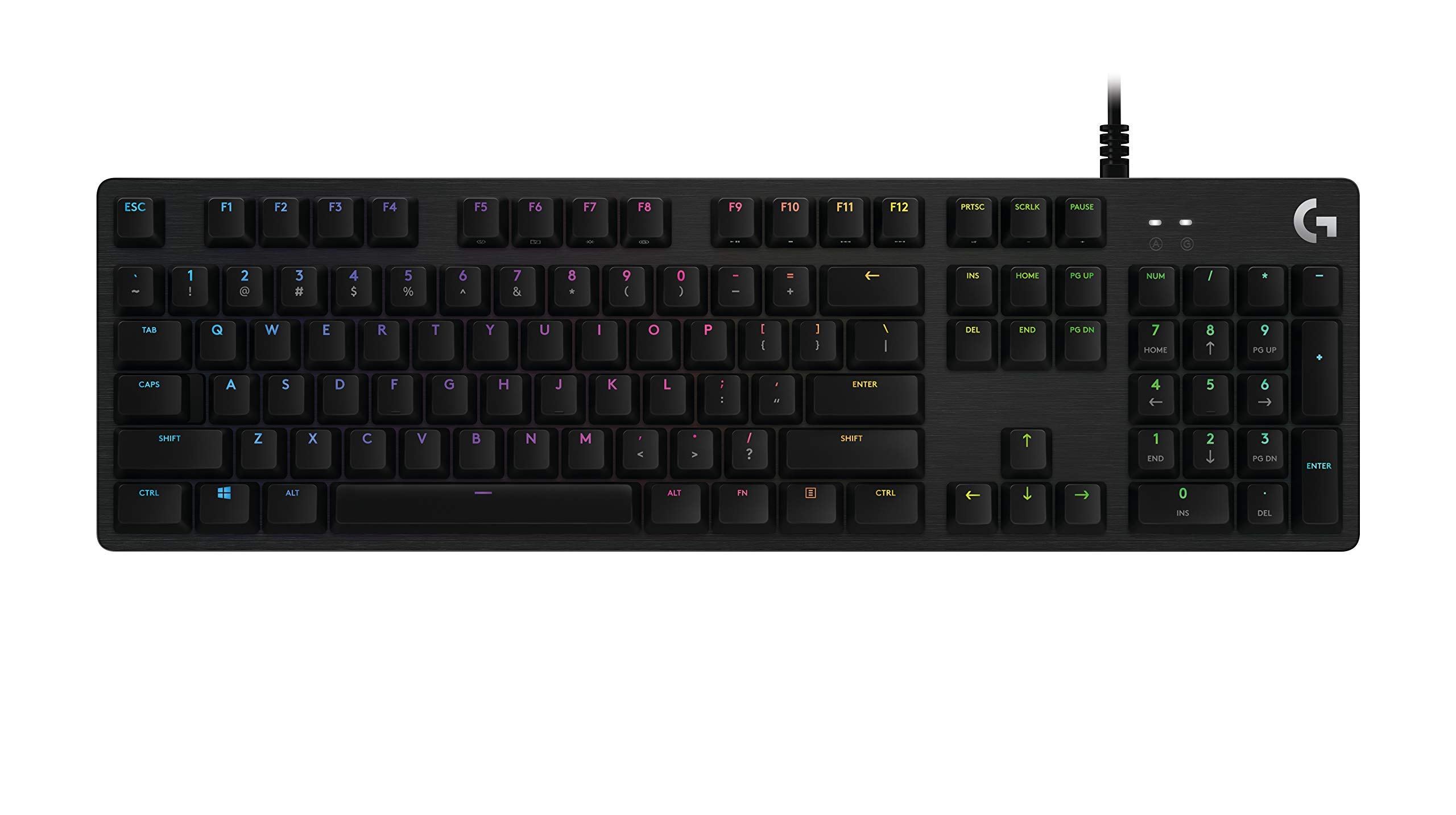 Logitech G512 SE Lightsync RGB Mechanical Gaming Keyboard with USB Passthrough - Black (Renewed)