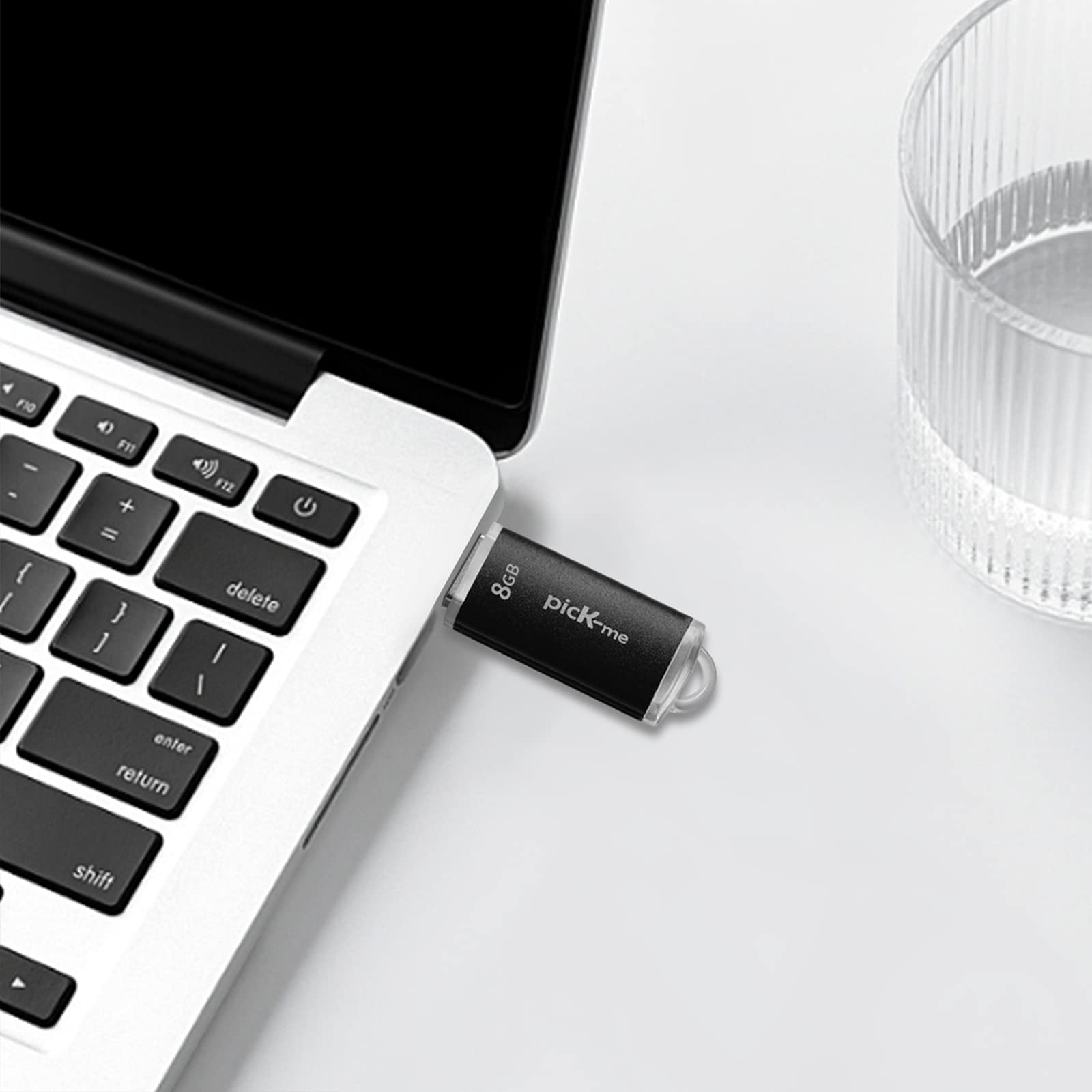 picK-me USB2.0 Flash Drive, 2 PCS USB Memory Stick Drives Bulk, for Data Storage and Share, for Desktop/Laptop/Smart TV/Car Audio etc (8GB)