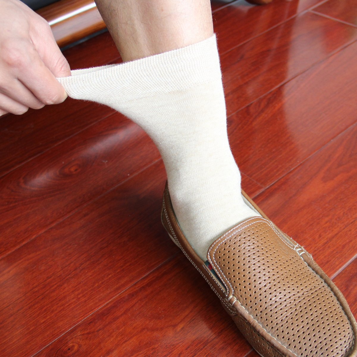 7DayOtter 98% Cotton Rich Odor Resistant Dress Socks for Husband Business Casual Socks 6Pack