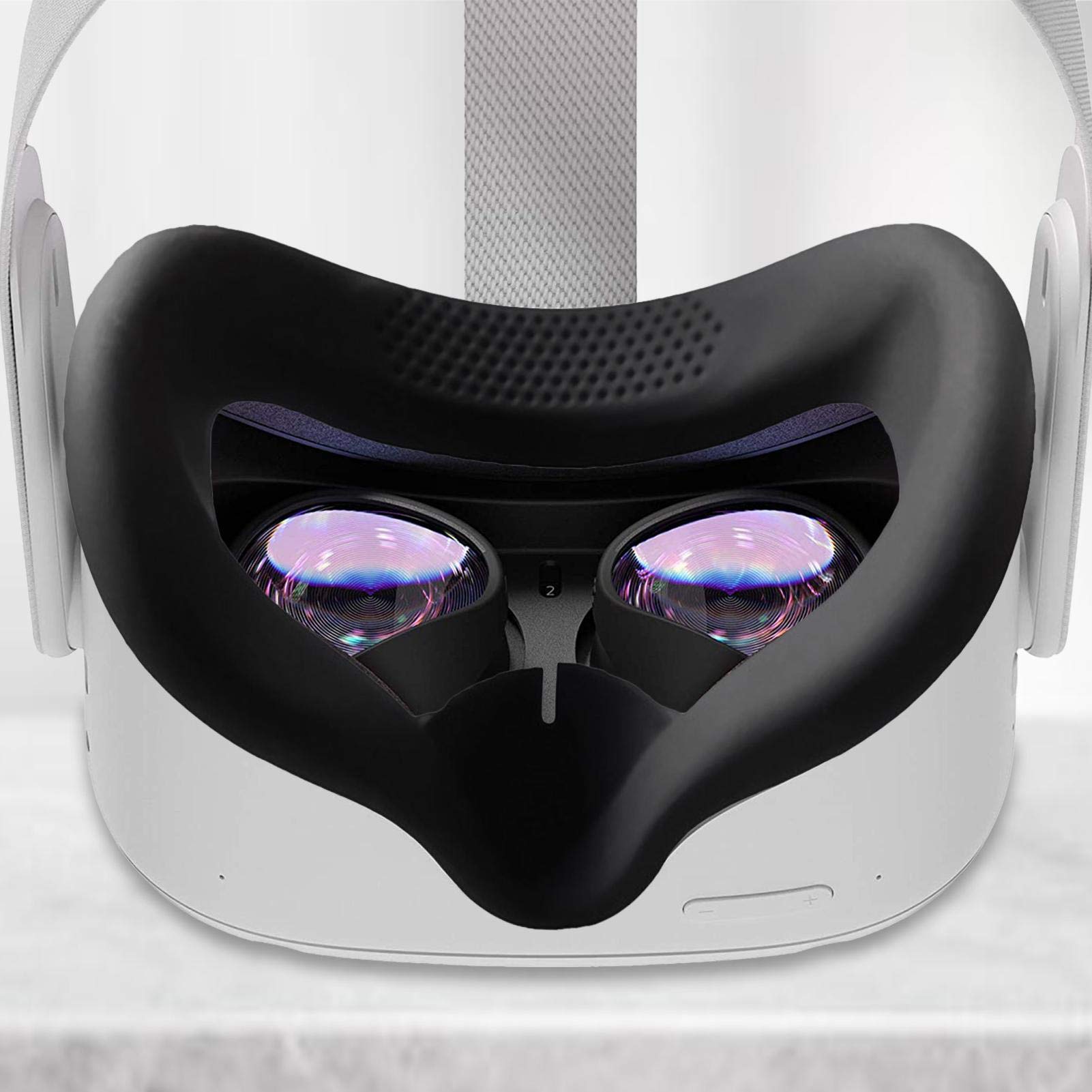 A/B VR Eye Silicone Cover Eye Set Accessories Washable and Nonslip and Sweat-Absorbent Compatible with Oculus Quest 2 VR Eye Cushion Cover Sweatproof Lightproof Protection Kit