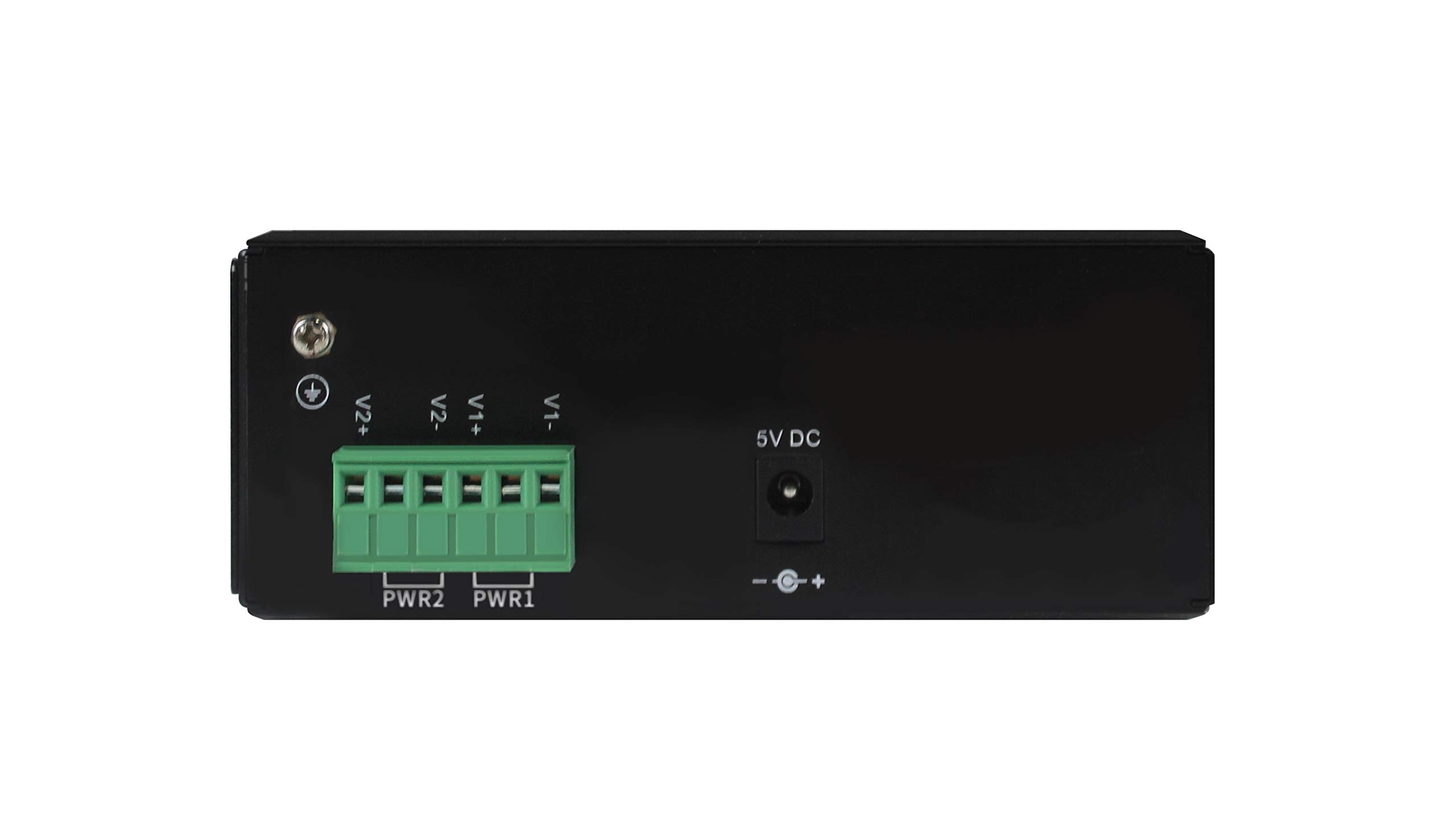 HGW-401S - 4X RJ45 +1x SFP Ports Gigabit Ethernet Industrial Fiber Switch, DIN Rail Mount, -40 to +75 Celsius