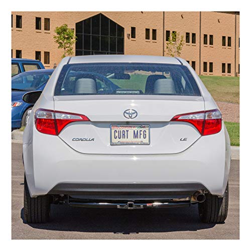 CURT 112653 Class 1 Trailer Hitch with Ball Mount, 1-1/4-In Receiver, Fits Select Toyota Corolla, Black