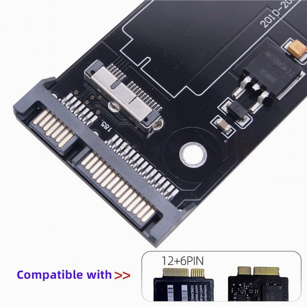chenyang PCBA 12+6pin SSD to SATA 22Pin Hard Disk Cartridge Drive for 2010 2011 Mac Air A1369 A1370 SSD