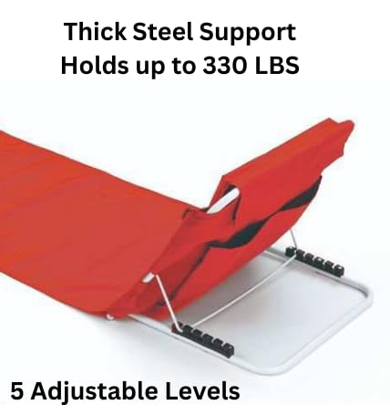 Leiky Life Portable Foldable Adjustable Waterproof Sand Resisstant Back Support Floor Pool Beach Tanning Camping Grass Lounge Chaise Chair
