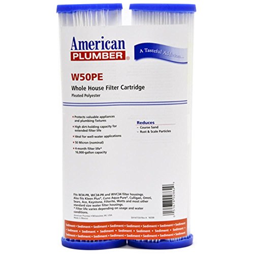 American Plumber W50PE Whole House Sediment Filter Cartridge (2-Pack)