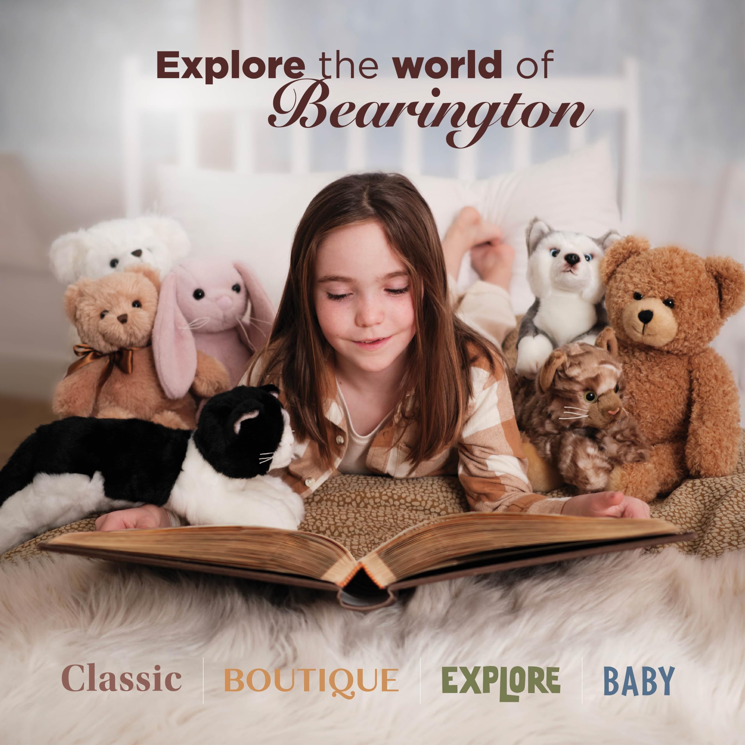 Bearington Remington The Teddy Bear, 9.5 Inch Valentine's Day Stuffed Animal, Ideal for Valentine's Gift for Kids & Girlfriends