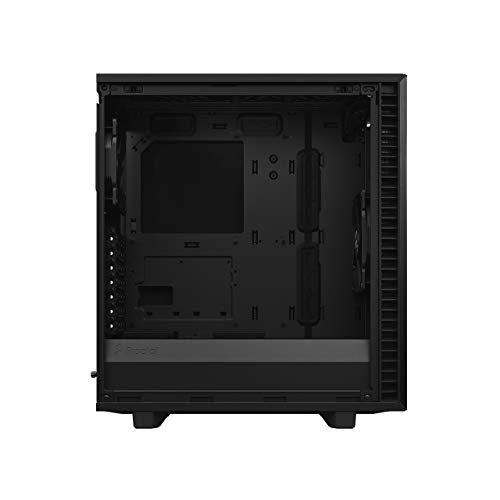 Fractal Design Define 7 Compact Black Brushed Aluminum/Steel ATX Compact Silent Dark Tinted Tempered Glass Window Mid Tower Computer Case