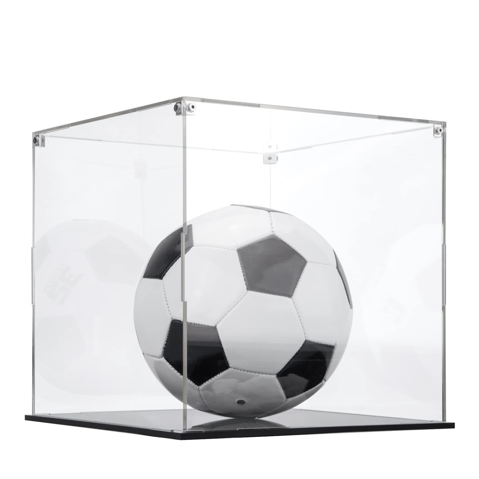 Cliselda Clear Acrylic Display Case with Black Base 10x10x10 in, Sturdy Acrylic Display Box Countertop Box Square Glass Case, Dustproof Protection Showcase for Action Figures Toys Collectibles