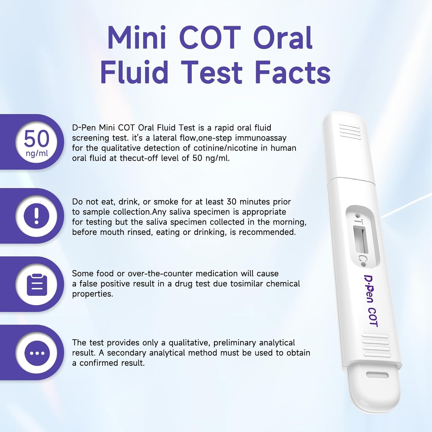 Amazewell Saliva Nicotine Smoking Detection Test (10 Test)