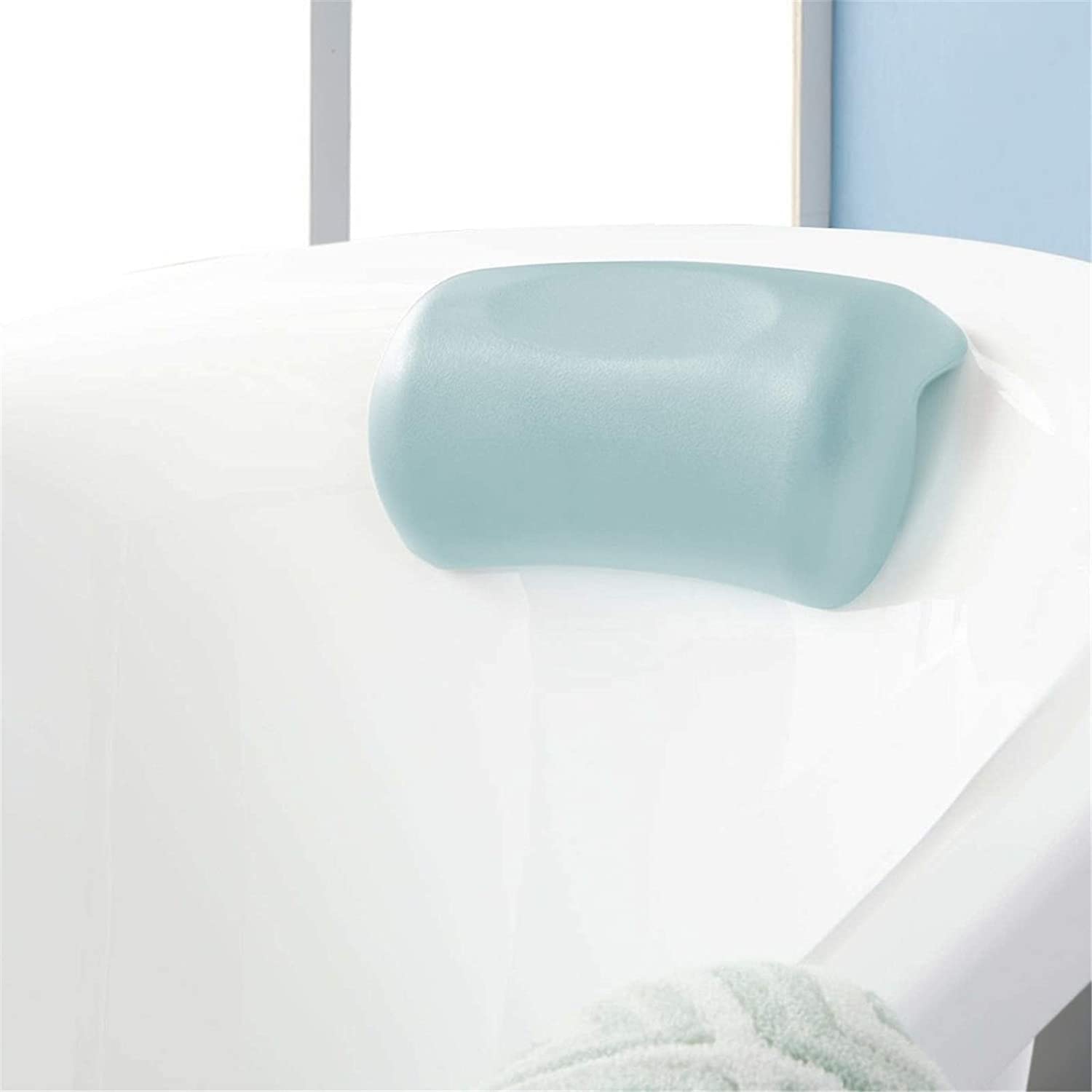 ADAPEY Bath Pillow, Bathtub Pillow Bath Pillow Ergonomic PU Foam Bathtub Pillow Bathtub Pillow Bathroom Headrest Bathtub Pillow with Suction Cup Bath Accessories