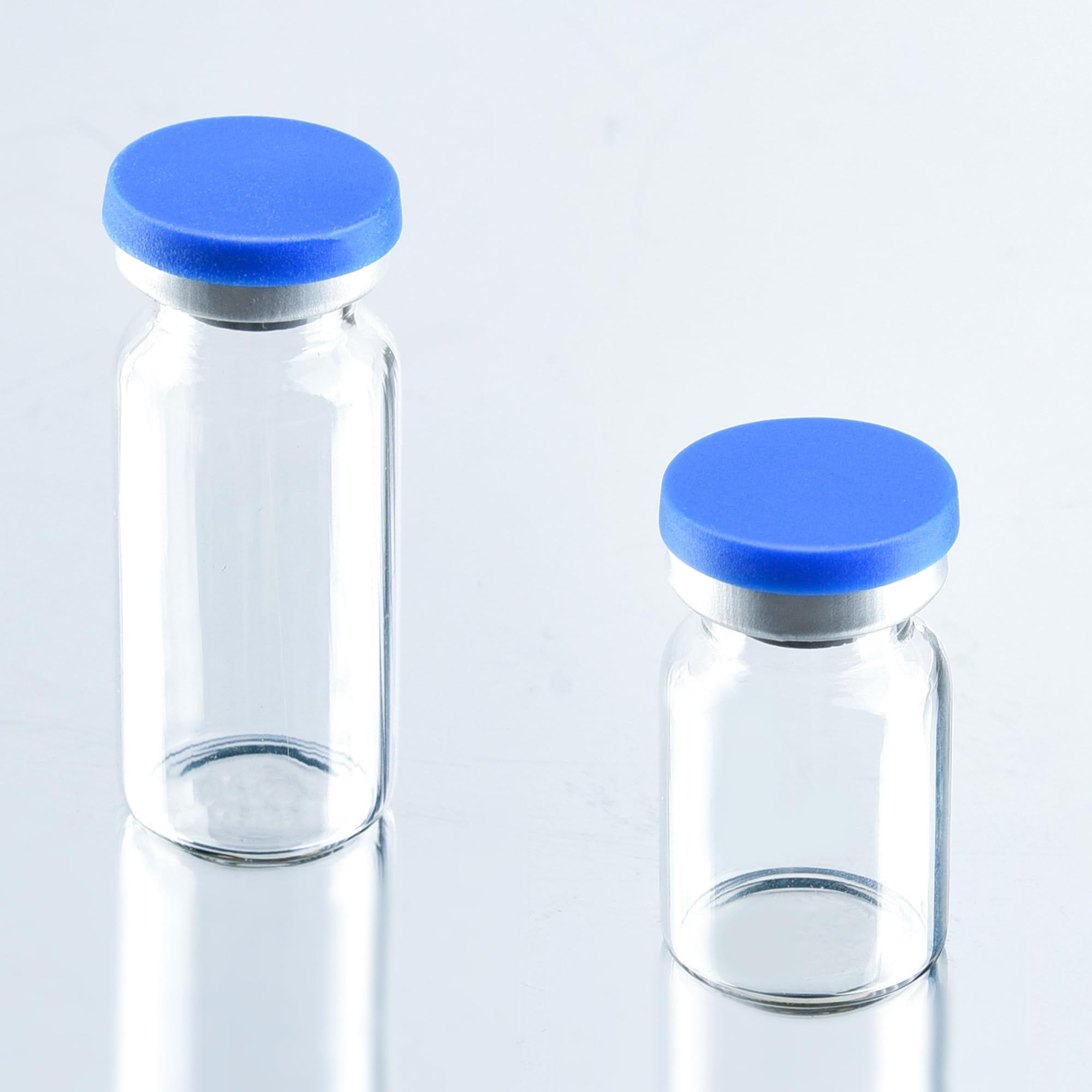 Plceo Sterile Empty Vials with Self Healing Injection Port,with Aluminum Plastic Cap,Sealed Empty Vials (5ML 10PCS)