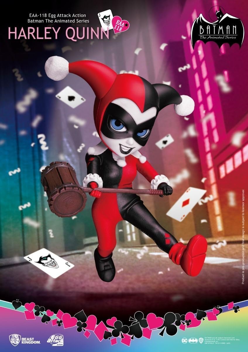 Beast Kingdom Batman The Animated Series: Harley Quinn EAA-118 Egg Attack Action Figure, Multicolor