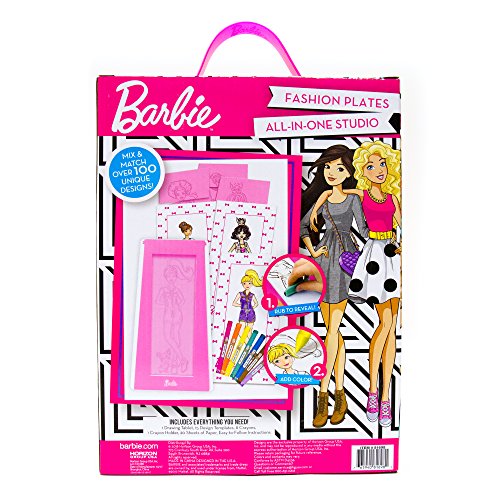Barbie Fashion Plates All in One Studio Sketch Design Activity Set β Fashion Design Kit for Kids Ages 6 and Up