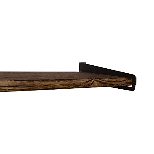 Holtaz Rustic Natural Wood Wall Storage Shelves with Metal Mount Floating Shelves Wall Mounted for Bedroom, Living Room, Bathroom, Kitchen, Office and More , Wall Shelf