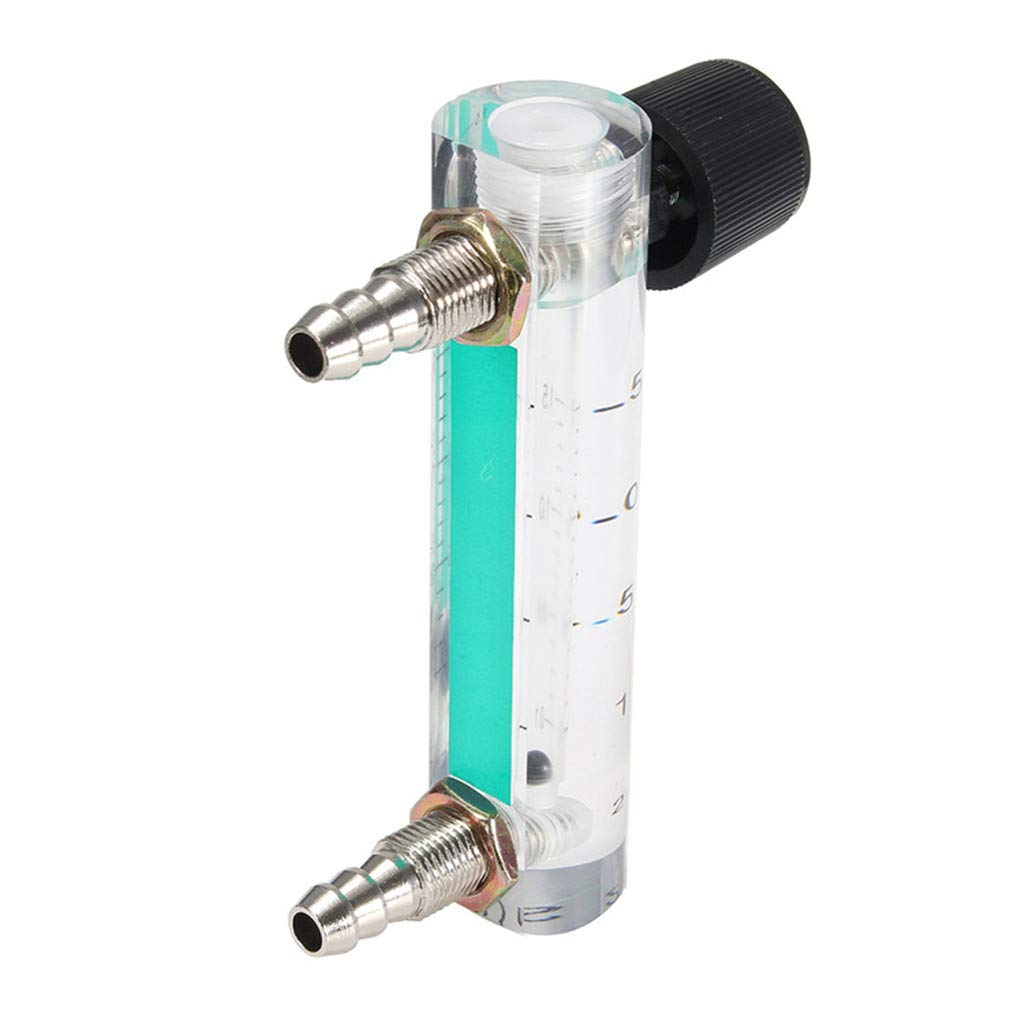 CATSELURRY Flow Meter LZB-6M Oygen Meter 0-1.5 LPM Flowmeter with Control for Detect Oygen Flow for Oygen Air Gas Adjustable