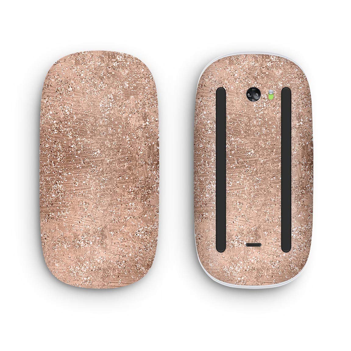 Design Skinz Rose Gold Scratched Vinyl Decal Compatible with The Apple Magic Mouse 2 (Wireless, Rechargable) with Multi-Touch Surface