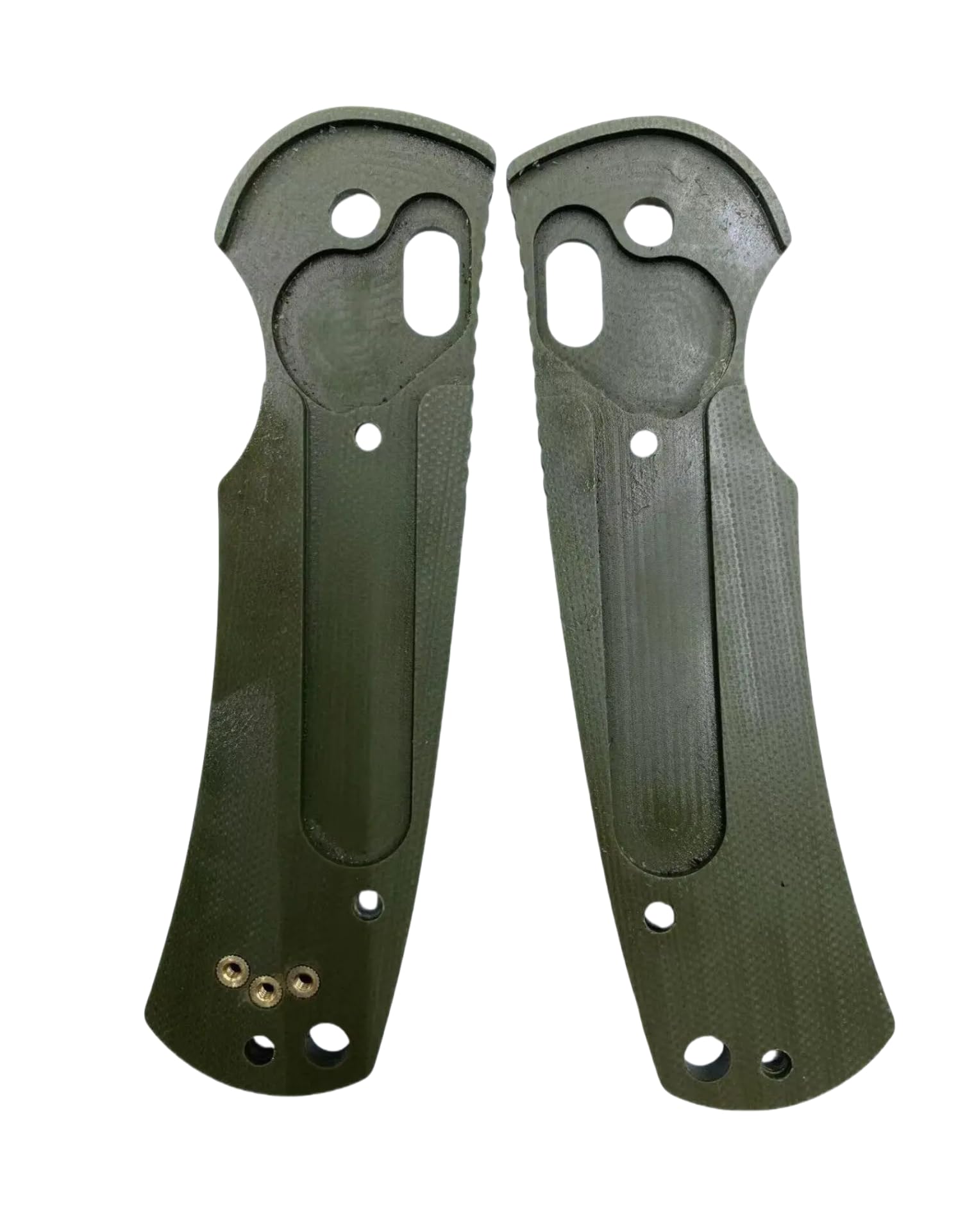 Aibote 1 Pair G10 Knife Handle Scales Glass Fiber Handles Patch DIY Tool fit for Benchmade Griptilian 551 550(Screws Included) (Green)