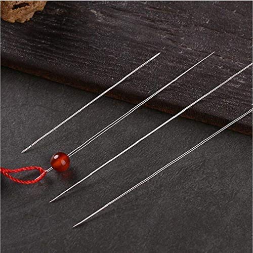6 Pieces Big Eye Beading Needles with Needle Bottle (2.2 inch, 3 inch)