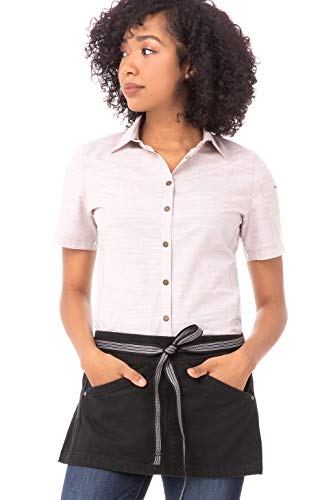 Chef Works Unisex Berkeley Waist Apron, Jet Black, One Size