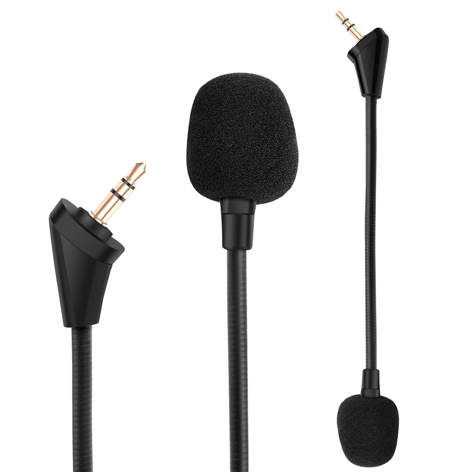 Cloud Alpha Pro Mic Replacement-3.5mm Detachable Game Boom Microphone for Gaming headsets PC,PS4,Xbox One,Nintendo Switch,Black