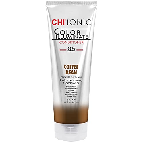 CHI Color Illuminate Conditioner, Helps Maintain Fresh Color In Natural & Color-Treated Hair, Sulfate, Paraben, & Cruelty-Free, Coffee Bean, 8.5 Oz