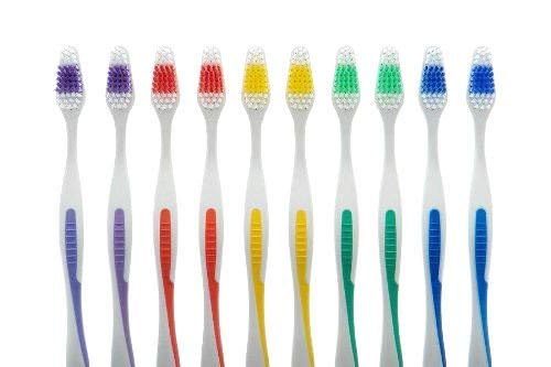 Millennium Bulk Individually Wrapped Standard Medium Bristle Toothbrushes for Travel, Hotel, Guests, Disposable use and More (100 Pack)