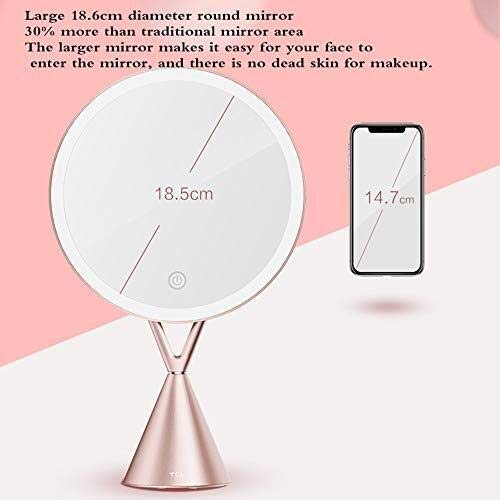 KXA Bathroom Vanity Mirrors Freestanding Cosmetic Mirror 5X Zoom Make Up Mirror Pedestal Table Mirror for Bathroom Bedroom Shaving Mirror Cosmetic Vanity Mirror Makeup Mirror