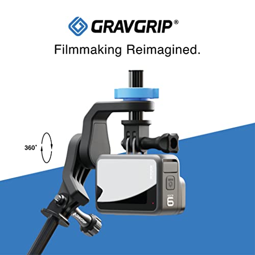 GRAVGRIP V2 Hydraulic Leveling Mount for Action Camera, GoPro, DJI, Insta360 - Pocket-Sized Leveler, Gimbal, JIB - No Batteries, No Charging, Waterproof