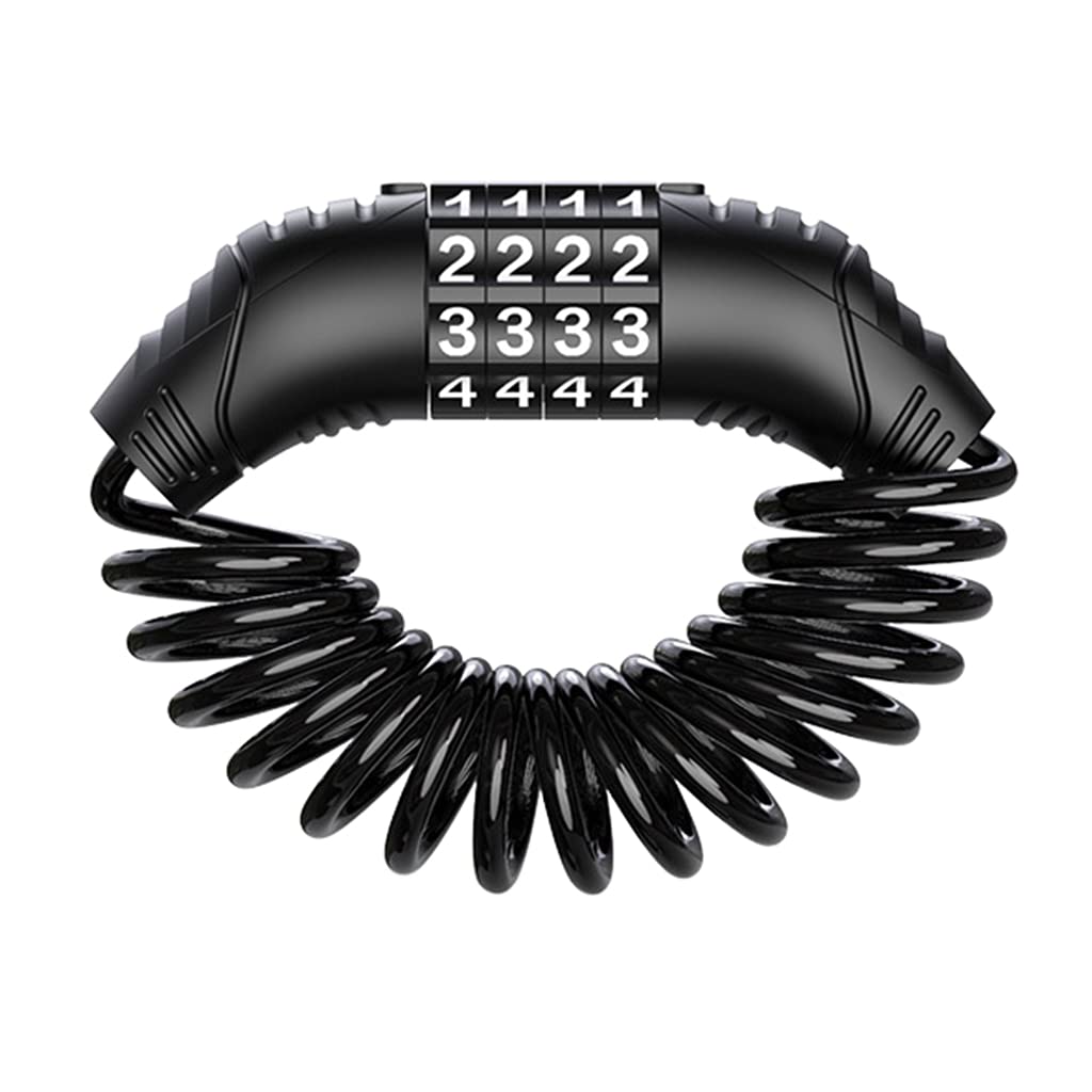 4-Digit Lock Combination Lock with Cable for Motorbike Scooter Street Bike Secures Helmet Lock
