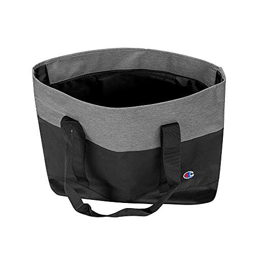 Champion unisex adult Signal Gym Tote Bags, Grey/Black, One Size US
