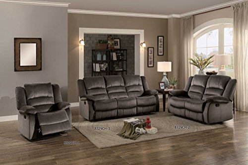Homelegance Jarita Reclining Loveseat Polyester Fabric Cover, Chocolate
