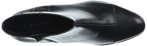 A|X Armani Exchange Women's Ankle Boot with Chunky Heel, Black, 41 Medium EU (10 US)
