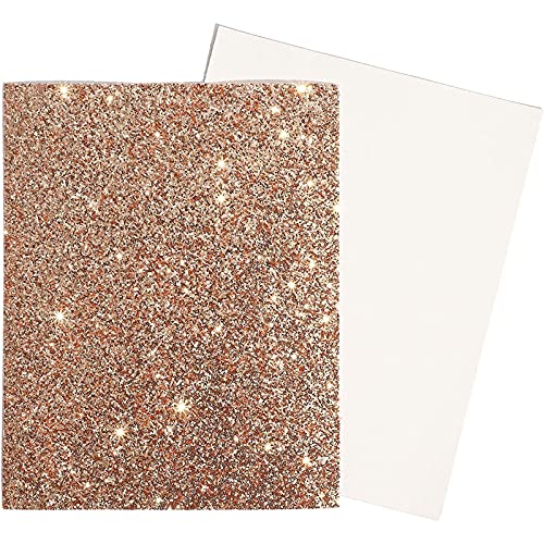Rose Gold Glitter Cardstock Paper ( 8.5 x 11 Inches, 30 Pack)